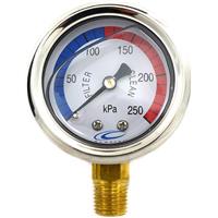 Pressure Gauge Oil Filled Side Mount